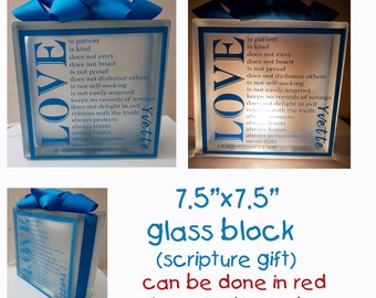 Religious Block, Glass Block, Religion, Spiritual Block, Night Light ...