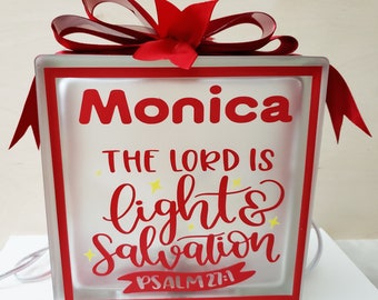 Religious Block, Glass Block, Religion, Spiritual Block, Night Light ...