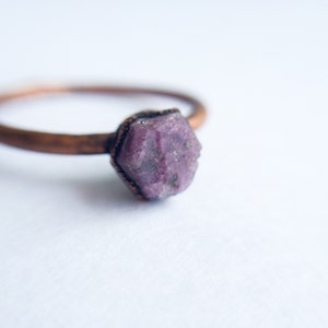 Raw Ruby Ring | Red Ruby Stacking Ring | Real Ruby Jewelry | Natural Ruby Ring | Rough Ruby ...
