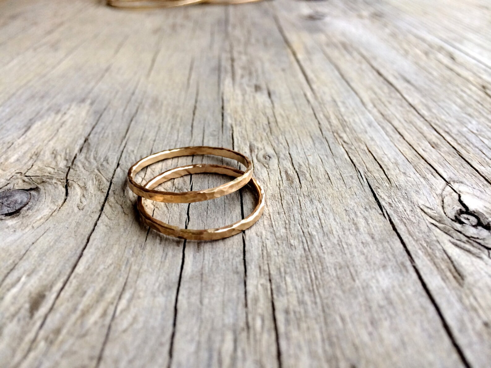 Hammered Gold Stacking Ring Hammered 14k Gold Fill Rings - Etsy