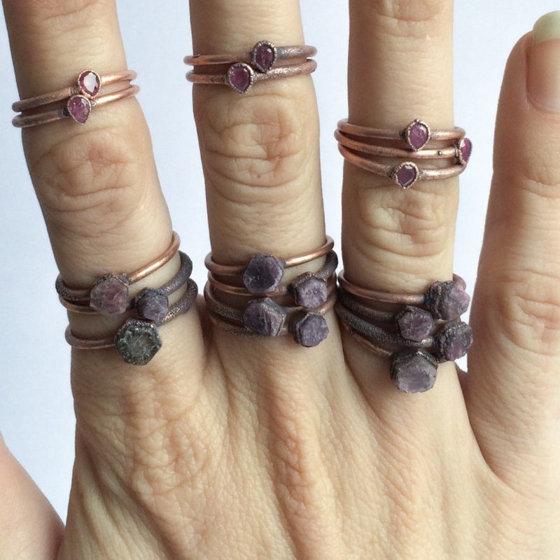 Raw Ruby Ring - Etsy