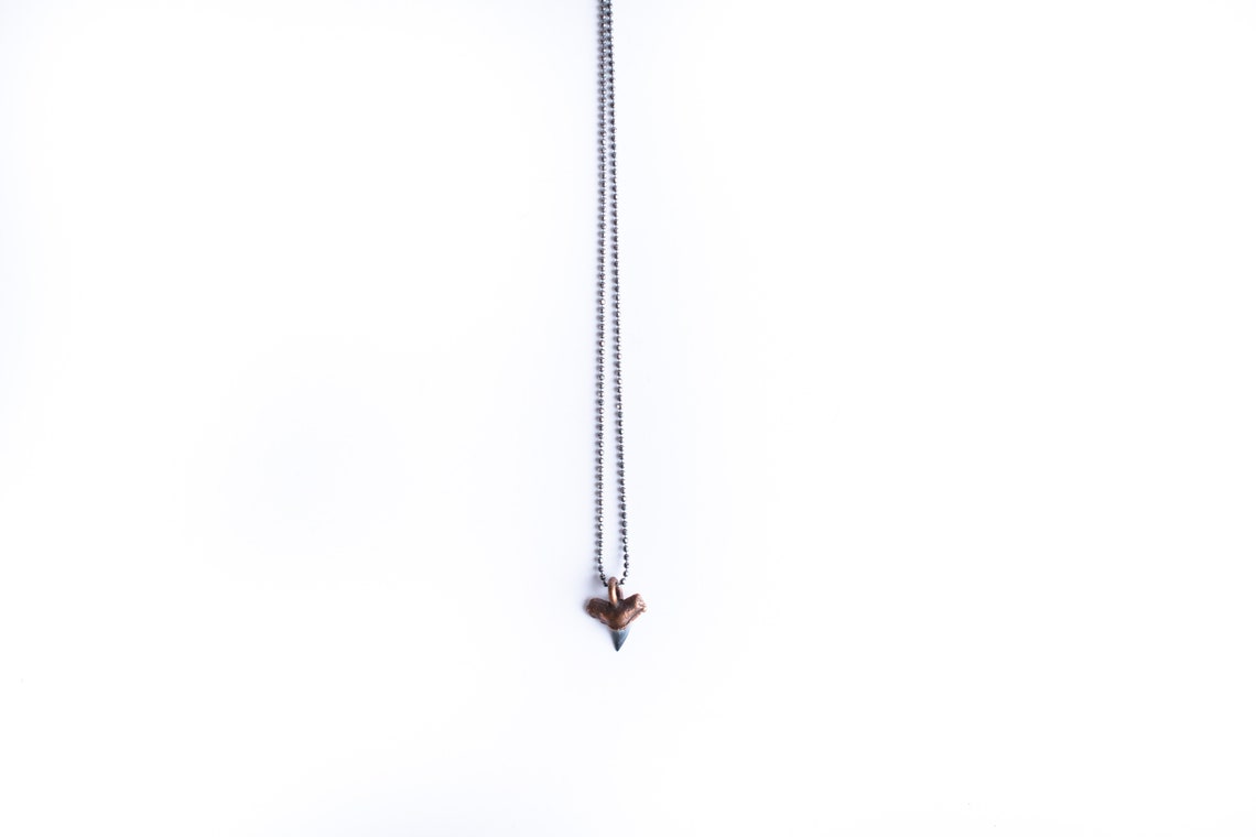 Sharks tooth pendant Electroformed copper shark tooth | Etsy