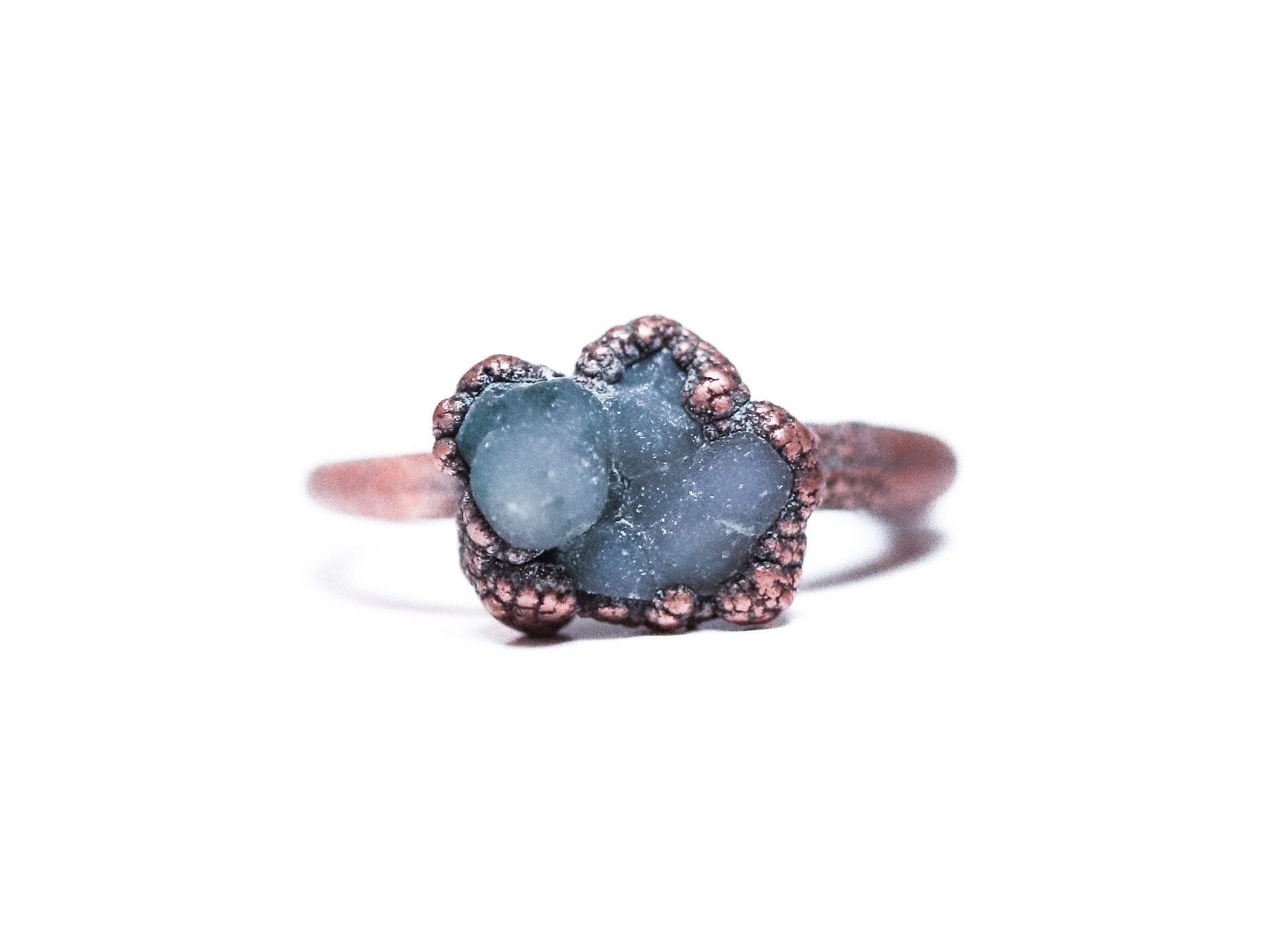 Grape Agate Ring | Grape Agate Cluster Ring | Copper and Natural Agate ...