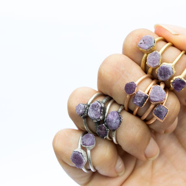 Raw Ruby Ring - Etsy