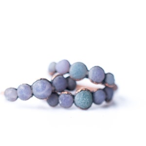 Multi Stone Ring | Grape Agate Ring | Raw Grape Agate Ring | Copper and ...