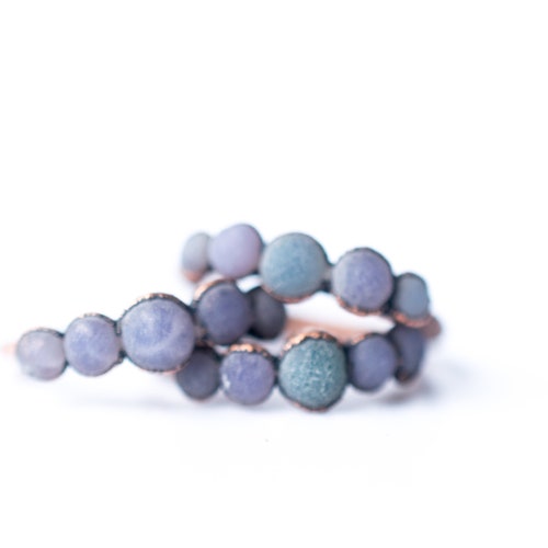Grape Agate Ring Raw Grape Agate Ring Copper and Natural - Etsy