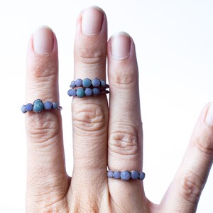Multi Stone Ring | Grape Agate Ring | Raw Grape Agate Ring | Copper and ...
