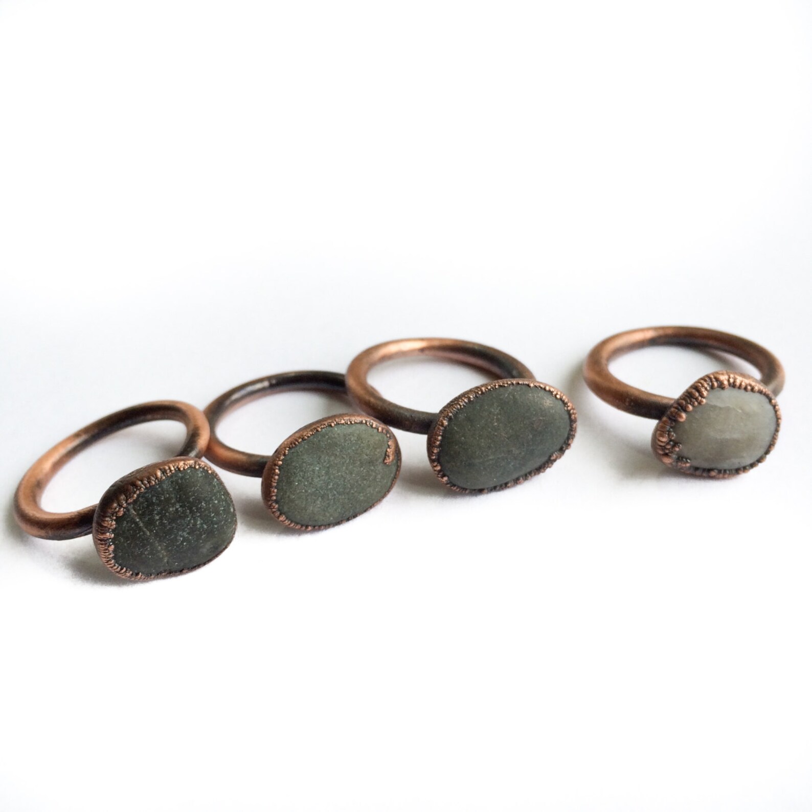 Beach Pebble Ring | Organic Stone Stacking Ring | Pebble Ring | Organic ...