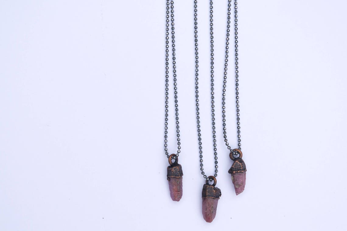 Ruby Crystal Necklace Raw Ruby Necklace Raw Mineral - Etsy