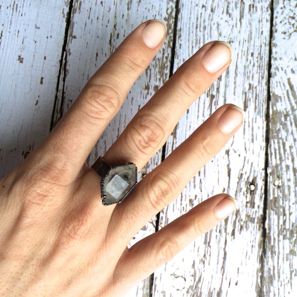 Quartz Crystal Ring - Etsy