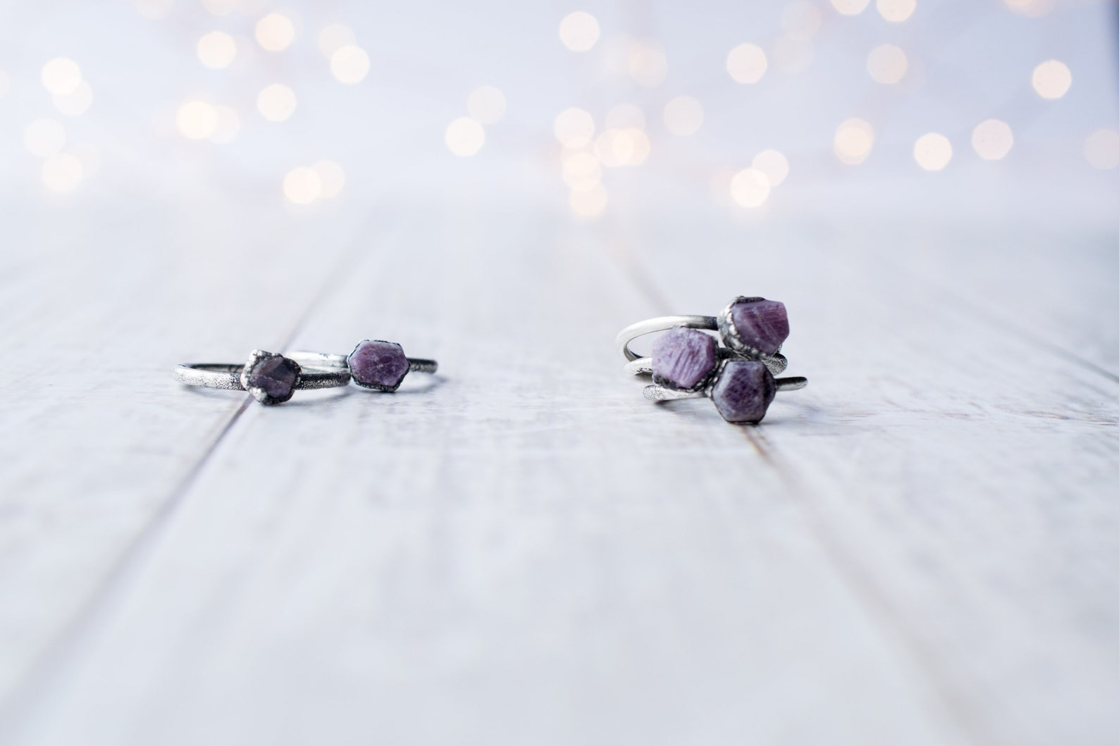 Oxidized Silver Ruby Ring Red Ruby Crystal Ring Raw - Etsy