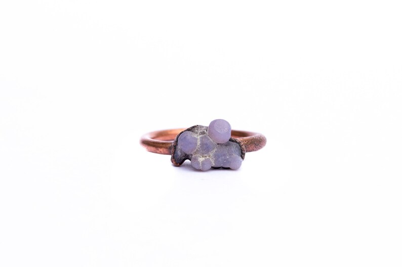 Grape Agate Ring | Grape Agate Cluster Ring | Copper and Natural Agate ...