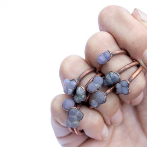 Grape Agate Ring | Grape Agate Cluster Ring | Copper and Natural Agate ...