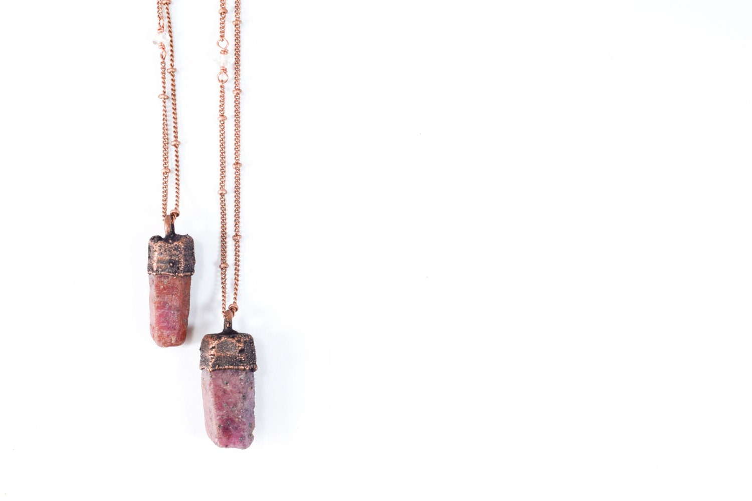 Ruby Crystal Necklace Raw Ruby Necklace Raw Mineral - Etsy