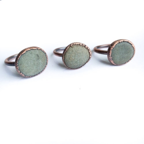 Beach Pebble Ring Organic Stone Stacking Ring Pebble Ring - Etsy