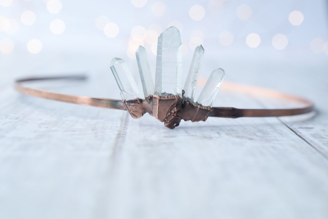 Quartz Crystal Crown | Crystal Tiara | Quartz Crystal Headband | Quartz ...