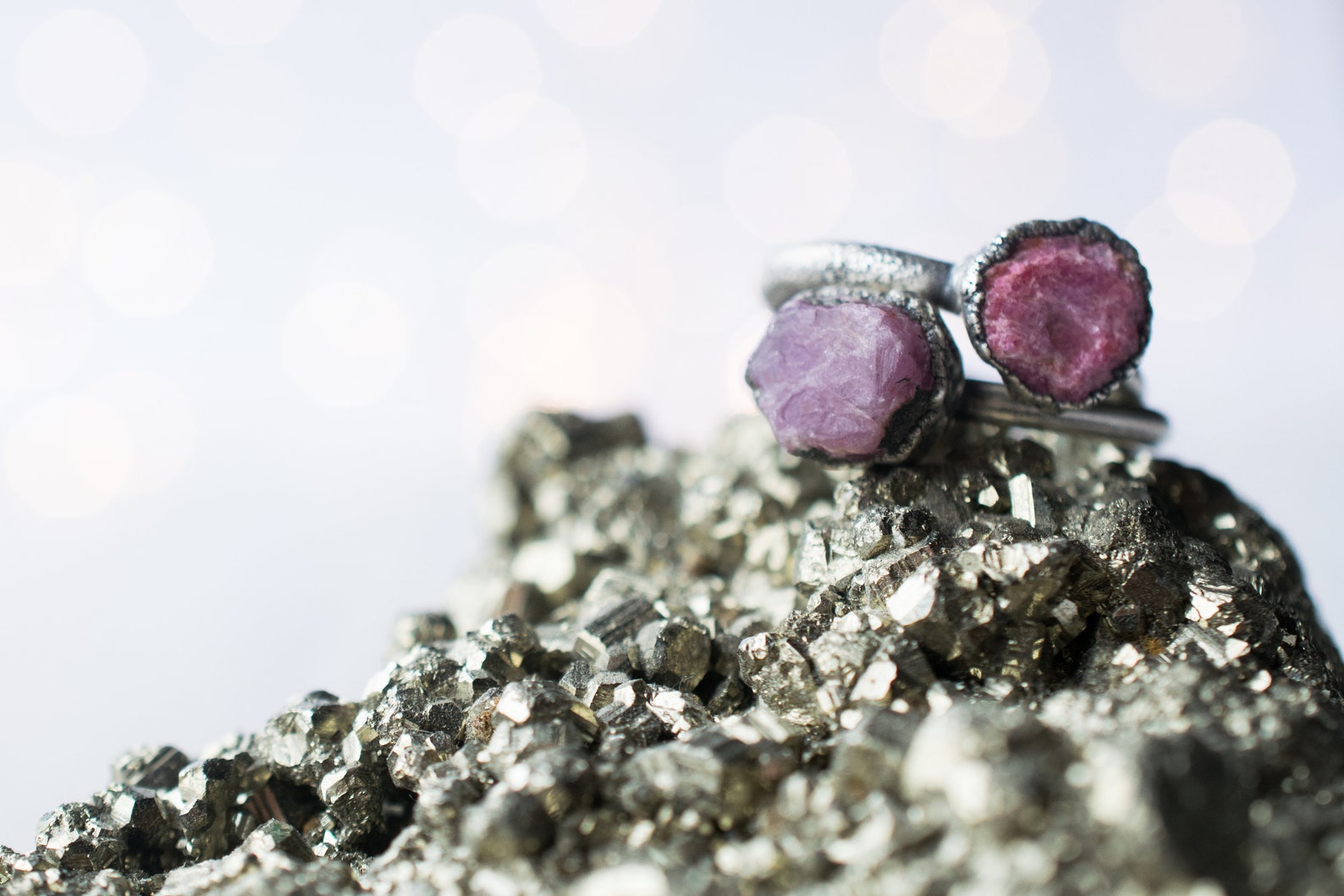 Oxidized Silver Ruby Ring | Red Ruby Crystal Ring | Raw Crystal Ring | Rough Ruby Gemstone Ring ...