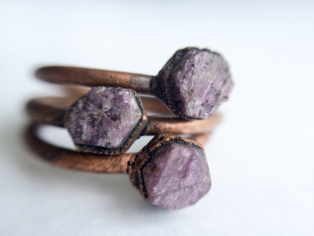 Raw Ruby Ring Red Ruby Stacking Ring Real Ruby Jewelry Natural Ruby Ring Rough Ruby Stacking ...