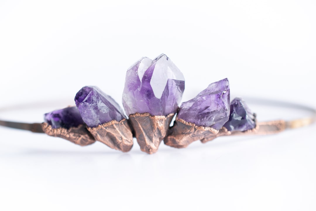 Amethyst Crystal Crown | Raw Amethyst Crown | Amethyst Tiara | Amethyst ...