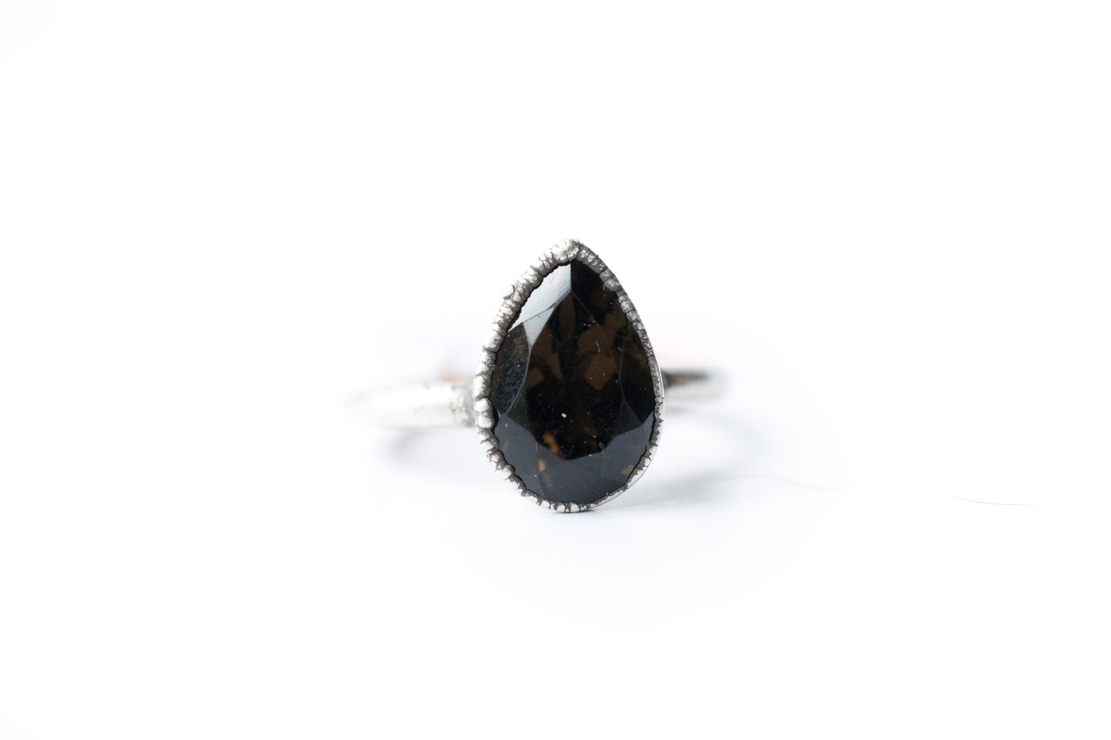 Smokey Quartz Ring Organic Stone Stacking Ring Smokey - Etsy