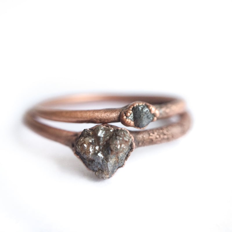 Raw Diamond Ring - Etsy
