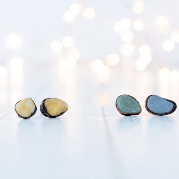 Pebble Studs - Etsy