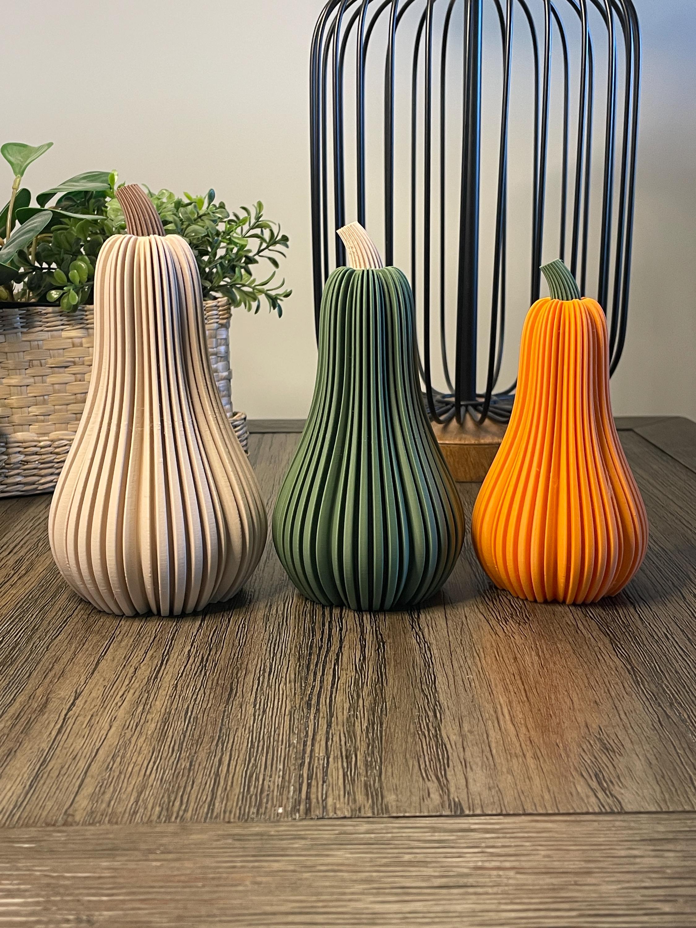 3D Printed Modern Gourds – Set of 3 in Different Colors – Fall ...