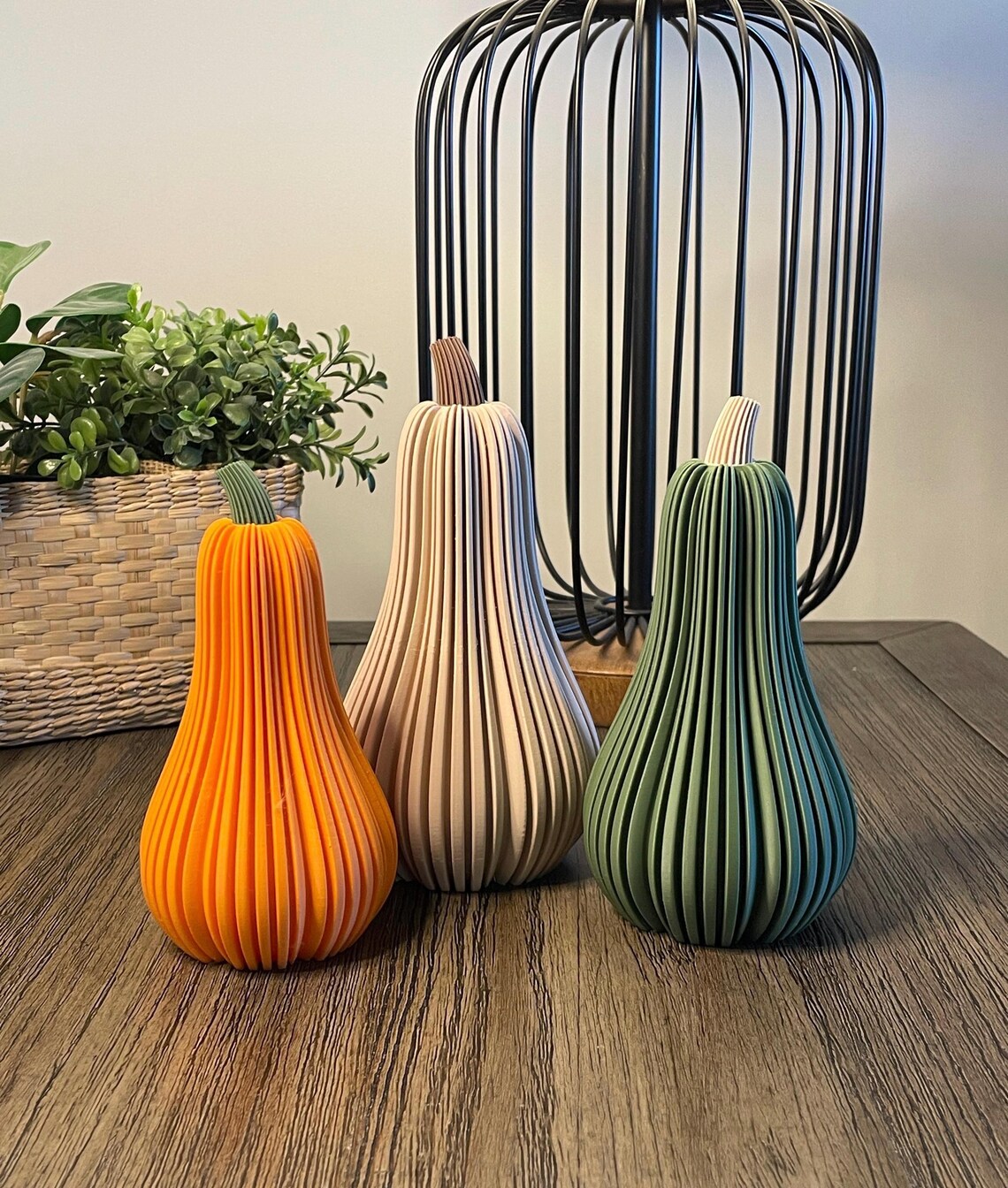 3D Printed Modern Gourds – Set of 3 in Different Colors – Fall ...