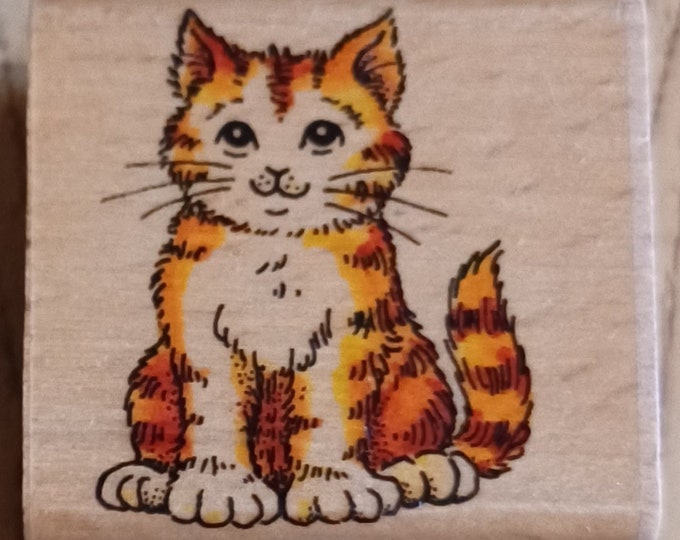 Cute Cat Kittens by Stampcraft Rare Vintage 440D39 Wood Mounted Rubber ...