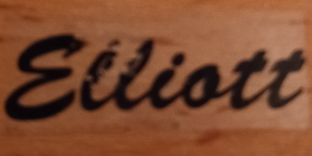 Elliott Name Wood Mounted Rubber Stamp by Stampman Cursive - Etsy