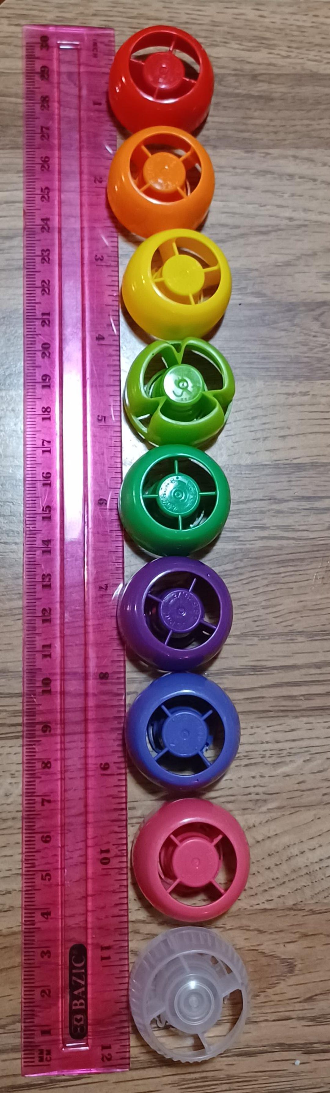 Rainbow Baby Food Kids Pouch Lids Clean Upcycle Plastic Craft Reuse ...