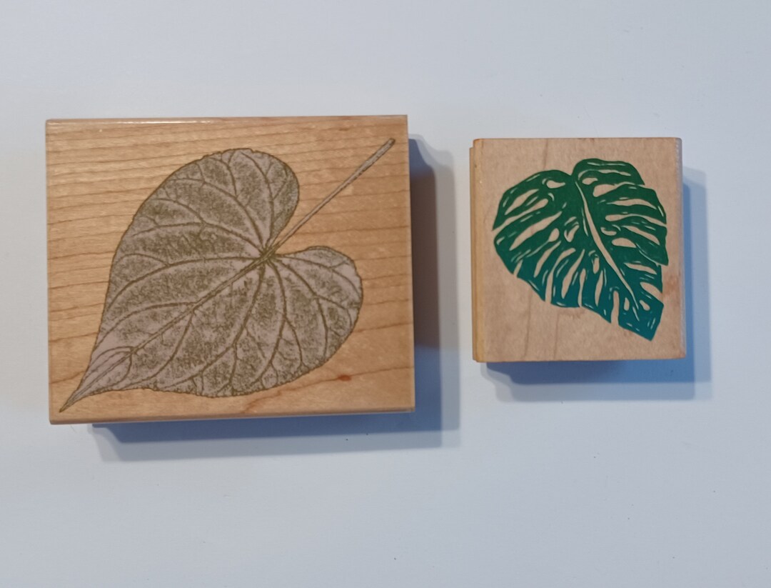 2 Ornate Delicate Leaf Wood Mounted Rubber Stamp Hero Arts & Rubber ...