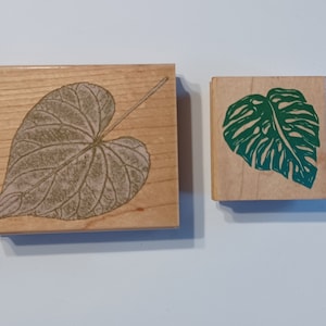 2 Ornate Delicate Leaf Wood Mounted Rubber Stamp Hero Arts & Rubber ...