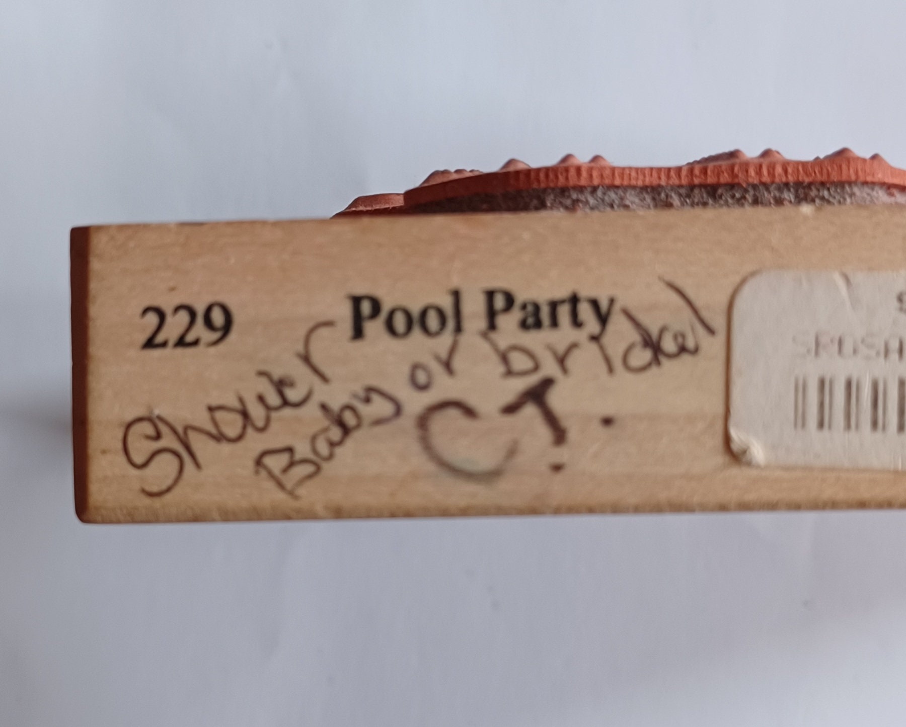 House Mouse Pool Party Wood Mounted Rubber Stamp by Stampa Rosa VERY ...