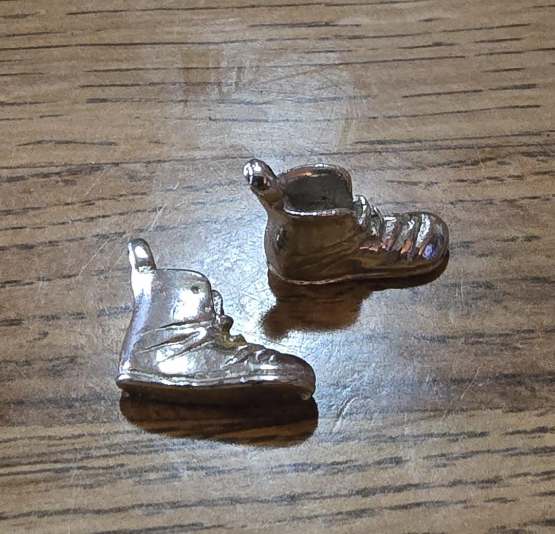 2 Mini Shoe Boot Charm Monopoly ? Vintage Costume Jewelry Games ...