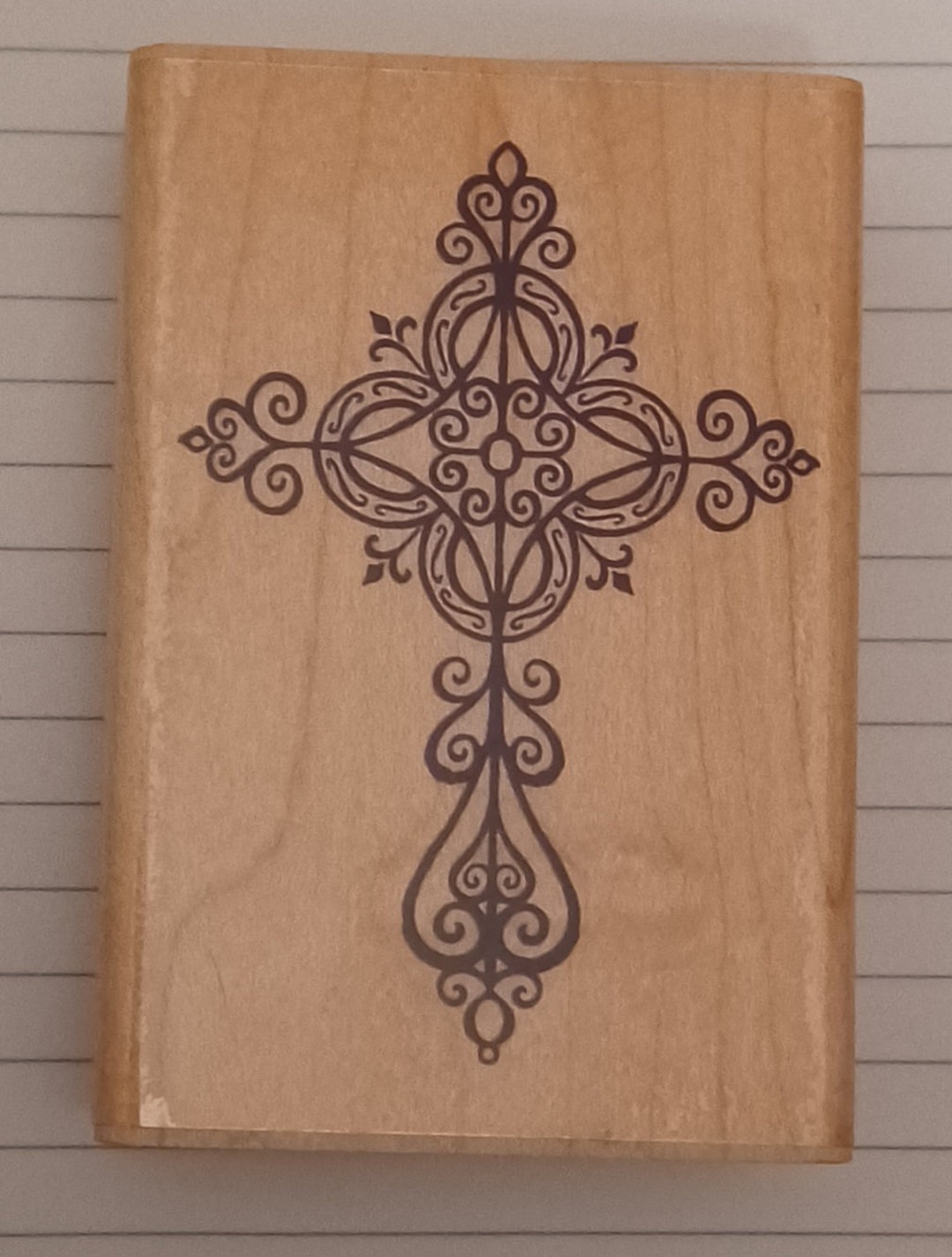 Elegant Cross Wood Mounted Rubber Stamp by Rubber Stampede 3419F ...
