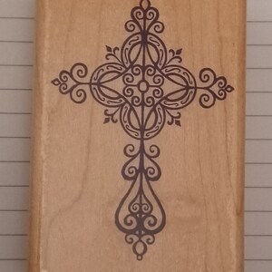 Elegant Cross Wood Mounted Rubber Stamp by Rubber Stampede 3419F ...