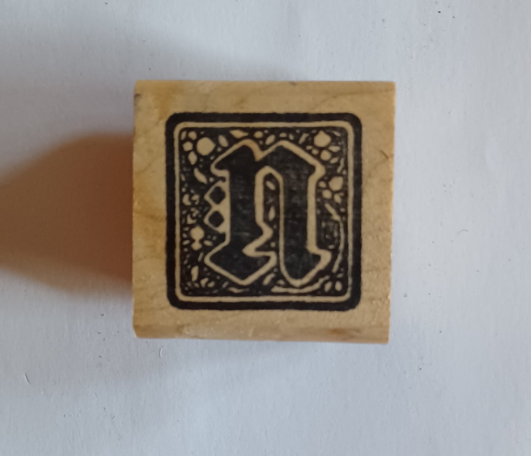 Rare Decorative Letter N Wood Mounted Rubber Stamp by Stamp Francisco 1 ...