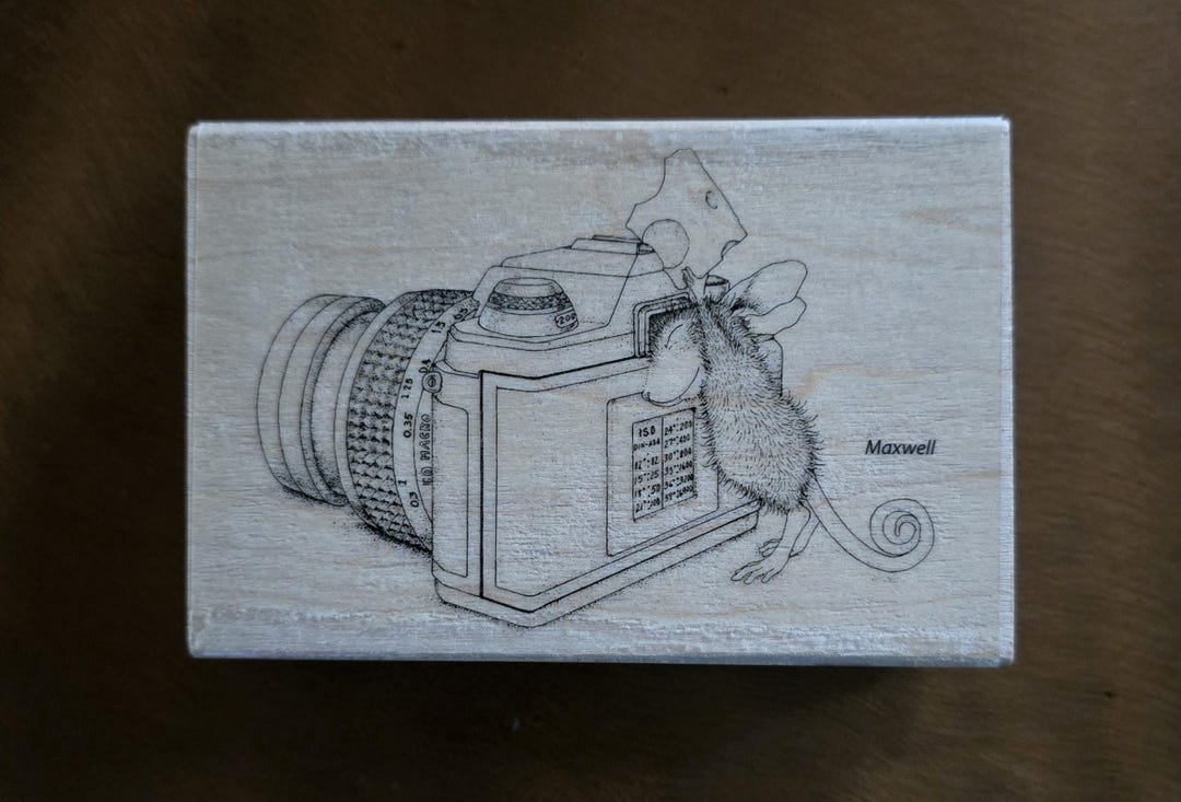 House Mouse Say Cheese Wood Mounted Rubber Stamp Ellen Jareckie ...
