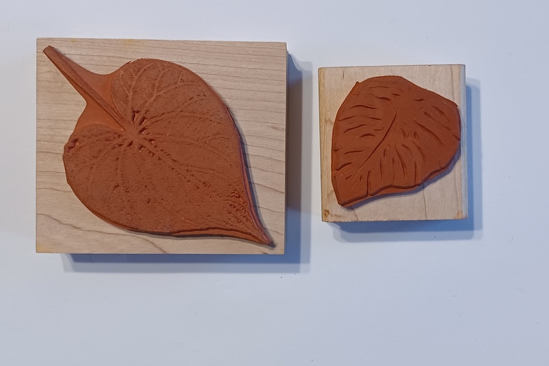 2 Ornate Delicate Leaf Wood Mounted Rubber Stamp Hero Arts & Rubber ...