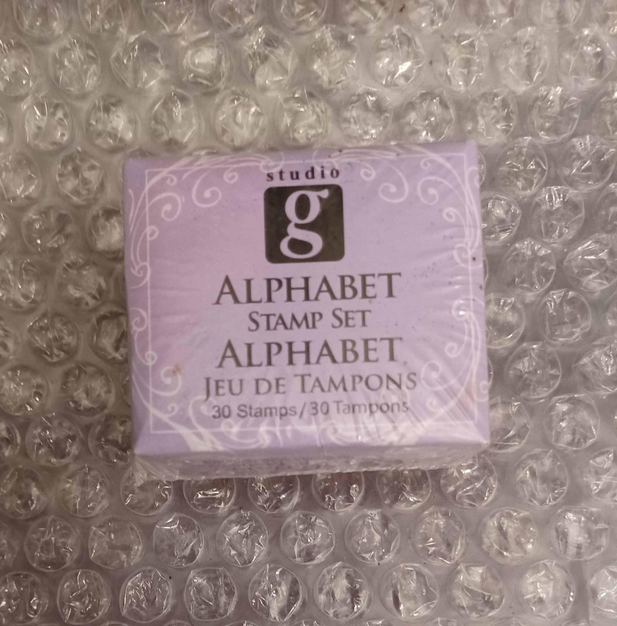 2 Sets of Mini Alphabet Stamps & Jumbo Wood Mounted Rubber Stamp by ...