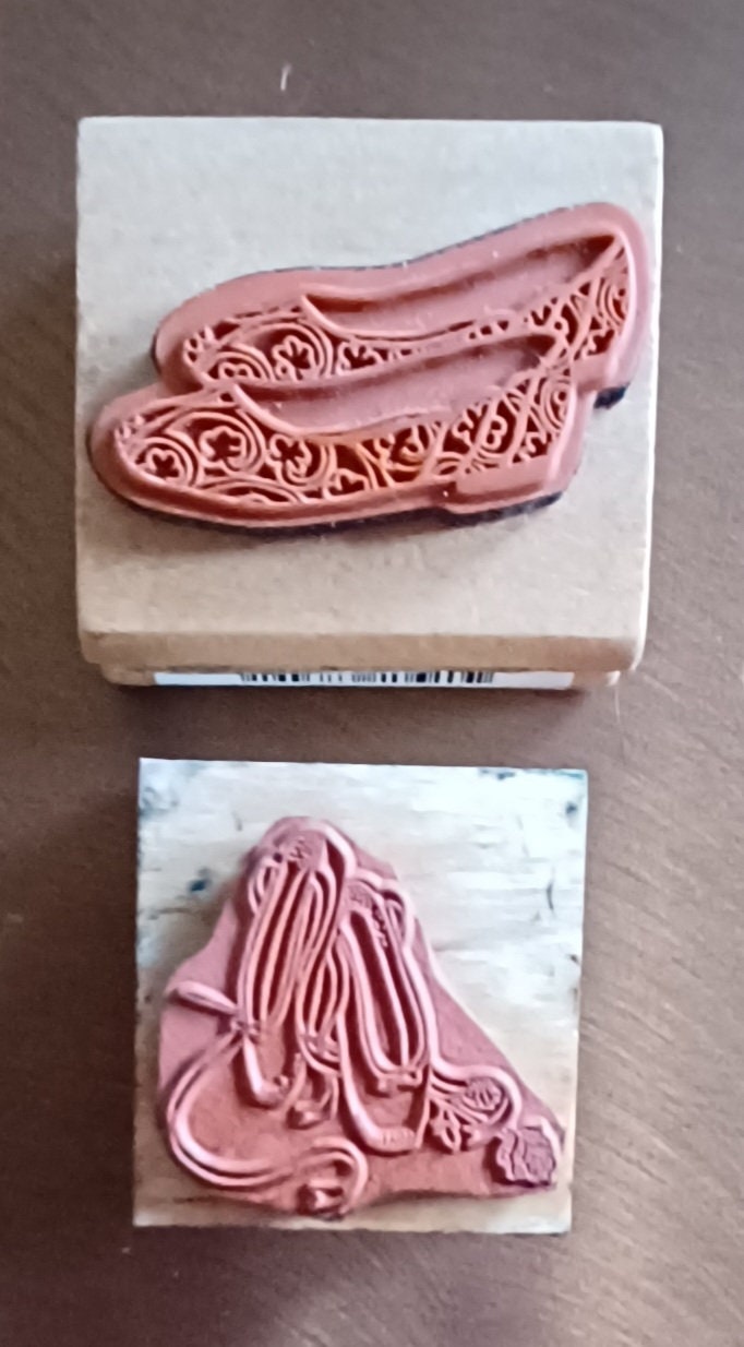 2 Ballet Shoes and Flats Wood Mounted Rubber Stamps by Hero Arts and ...