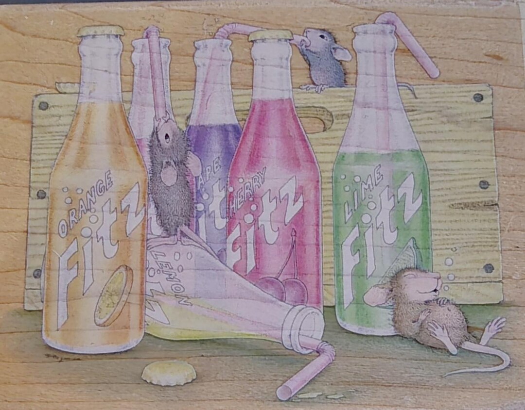 XL Soda Fitz Fizz HOUSE MOUSE HMTR1063 Wood Mounted Rubber Stamp by ...