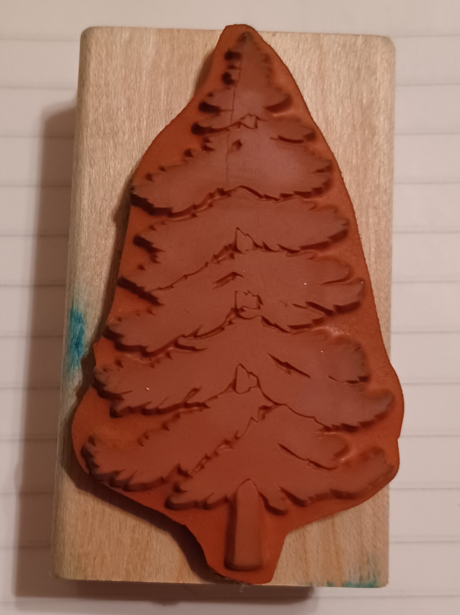 Evergreen Pine Tree Wood Mounted Rubber Stamp A2411E by Rubber Stampede ...