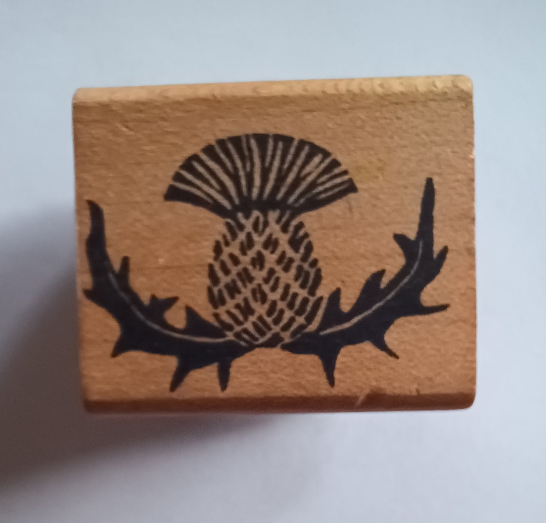 Thistle Small Wood Mounted Rubber Stamp by Graven Images Celtic Irish ...