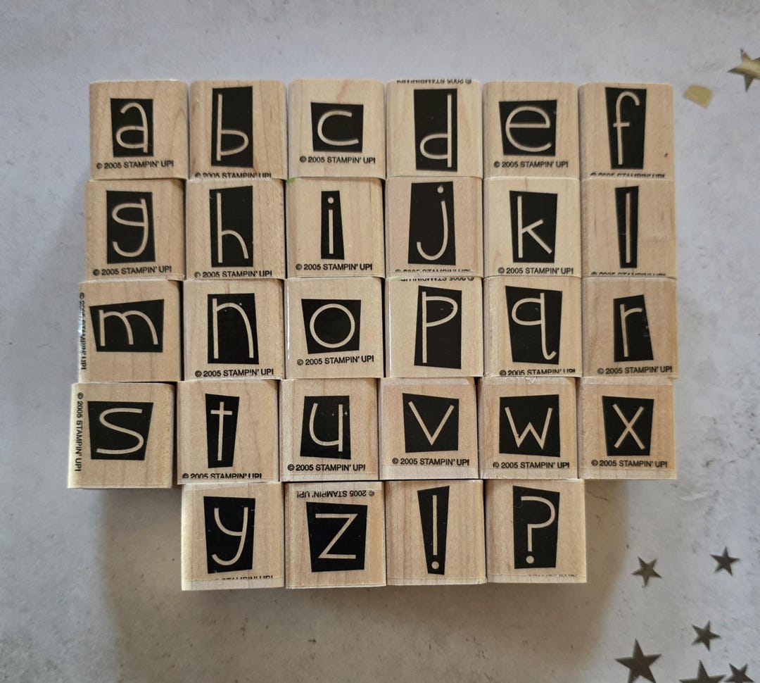 Tidy Alphabet Letters Lower Case Set Wood Mounted Rubber Stamps by ...