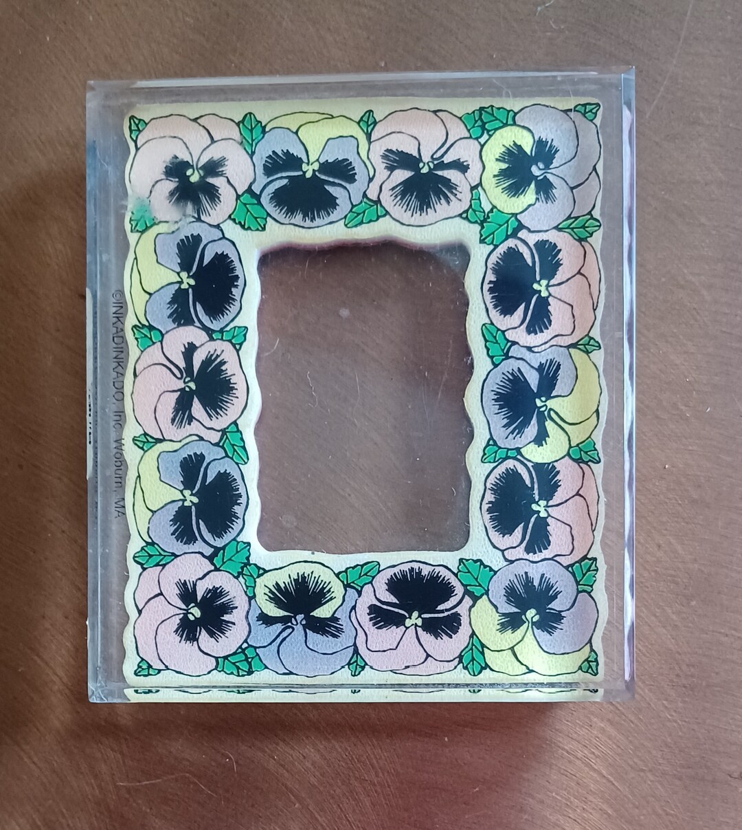 Pansy Frame HTF Border Background Acrylic Mounted Rubber Stamp Nesting ...