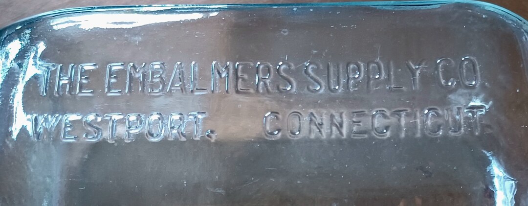 The Embalmer's Company Westport Antique Medicine Embalming Fluid Bottle 7 in Clear 7" - Etsy