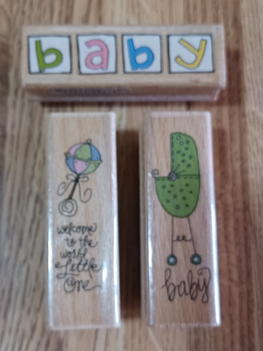 Pregnant Mother Expecting Baby Shower Mama 2006-7 Wood Mounted Rubber ...