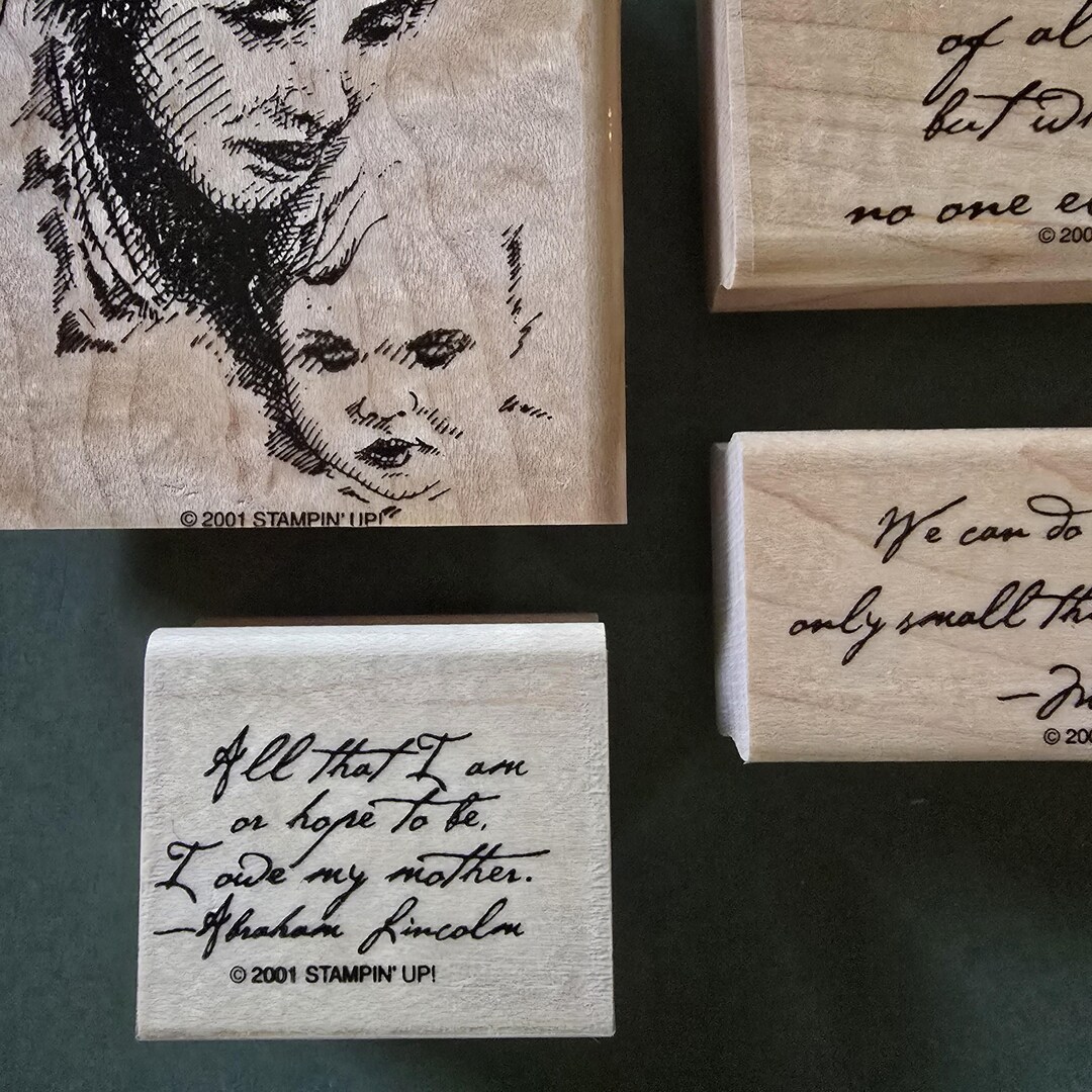 Mother and Child Set of 4 Wood Mounted Rubber Stamps by Stampin' up ...